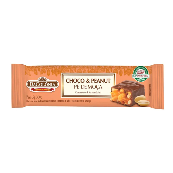 CHOCO MOÇA PEANUT MEIO AMARGO (PÉ DE MOÇA COM CHOCOLATE MEIO AMARGO ...