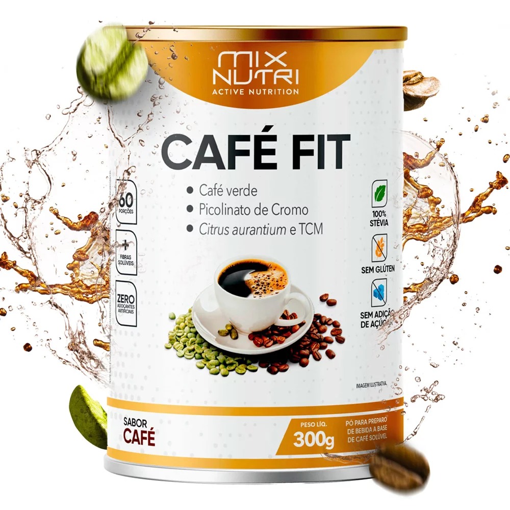 CAFÉ FIT (CAFÉ VERDE + PICOLINATO DE CROMO + TCM) 300G MIXNUTRI - Foco ...