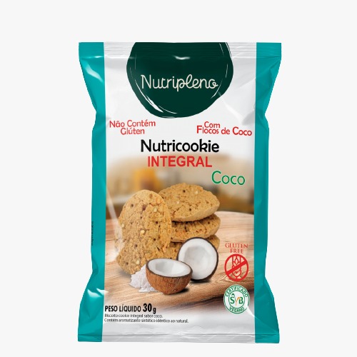 COOKIE DE COCO INTEGRAL SEM GLÚTEN 30G - NUTRICOOKIE - Foco Alternativo ...