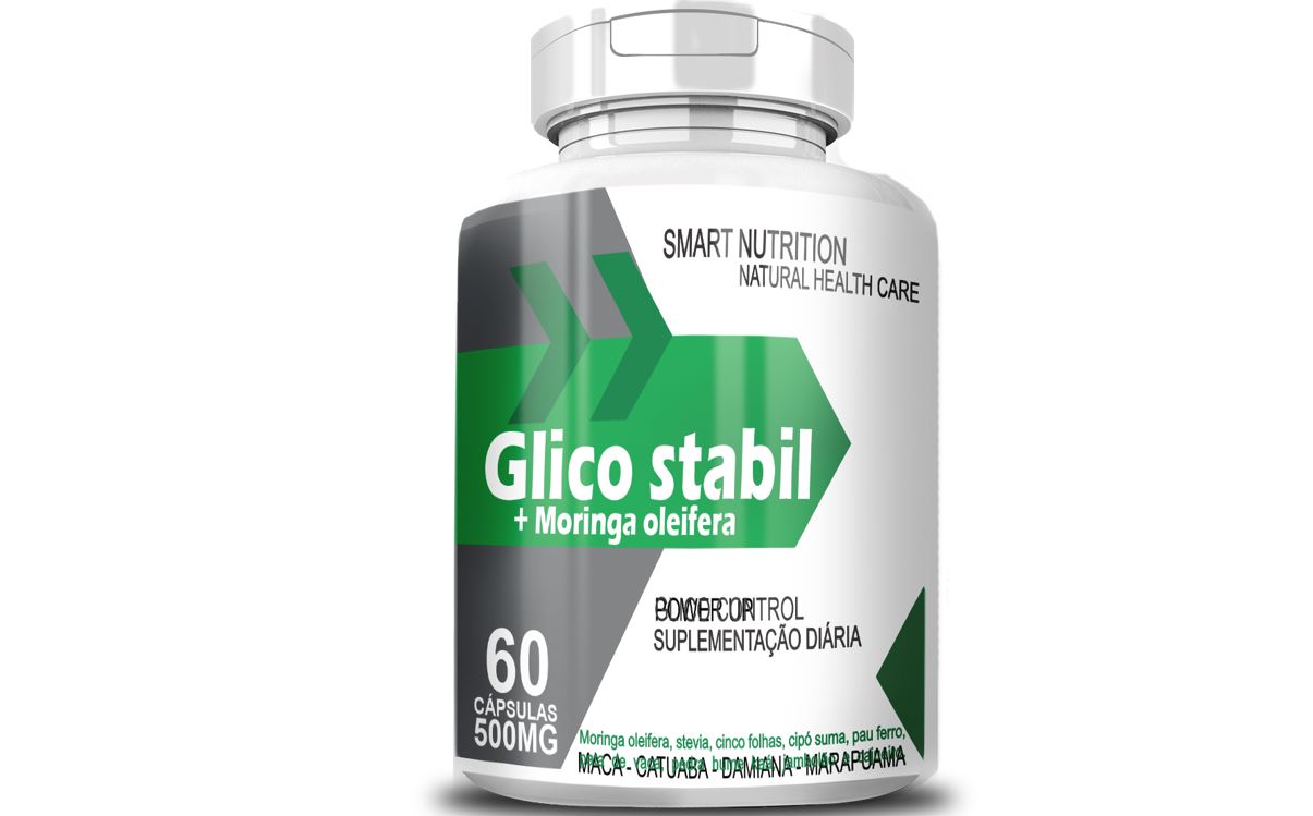 GLICO STABIL 500MG -60CAPS - (MORINGA,PATADEVACA,MACA,MARAPUAMA,PAU ...