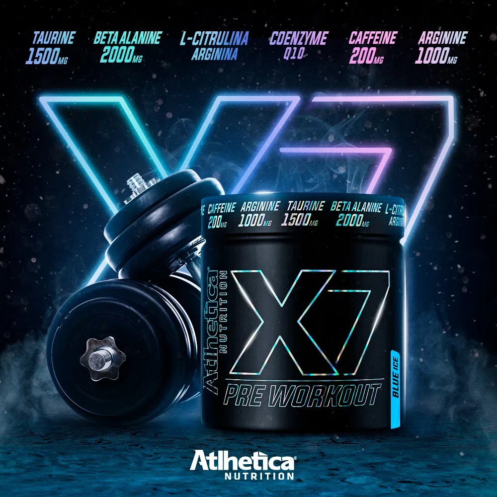 PRÉ TREINO X7 PRE WORKOUT BLUE ICE 300G ATLHETICA - Foco Alternativo ...
