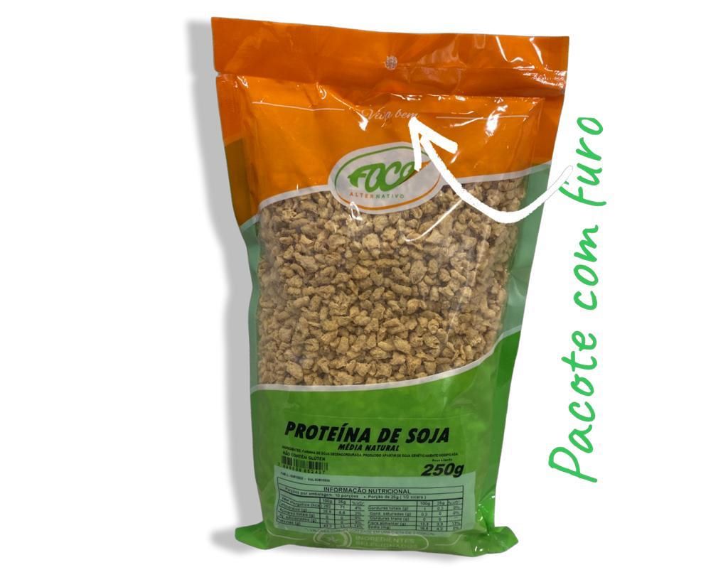 PROTEÍNA DE SOJA NATURAL MÉDIA 500G - PROTEÍNA TEXTURIZADA - Foco ...