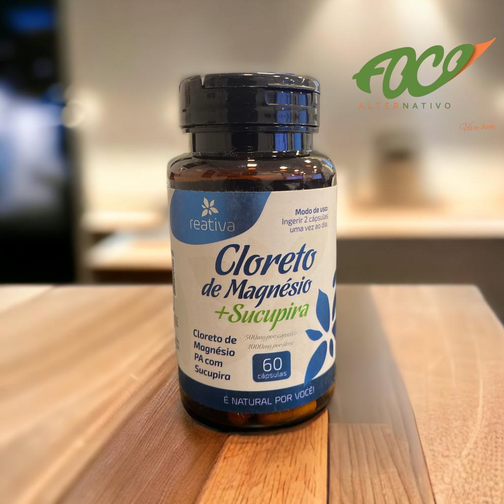 CLORETO DE MAGNÉSIO COM SUCUPIRA 60CAPS - REATIVA - Foco Alternativo - Atacado de Produtos Naturais
